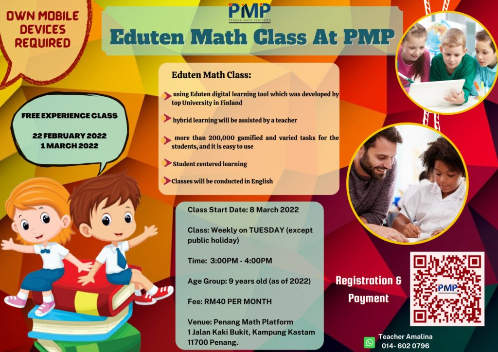 Eduten Math Class at PMP - Penang STEM