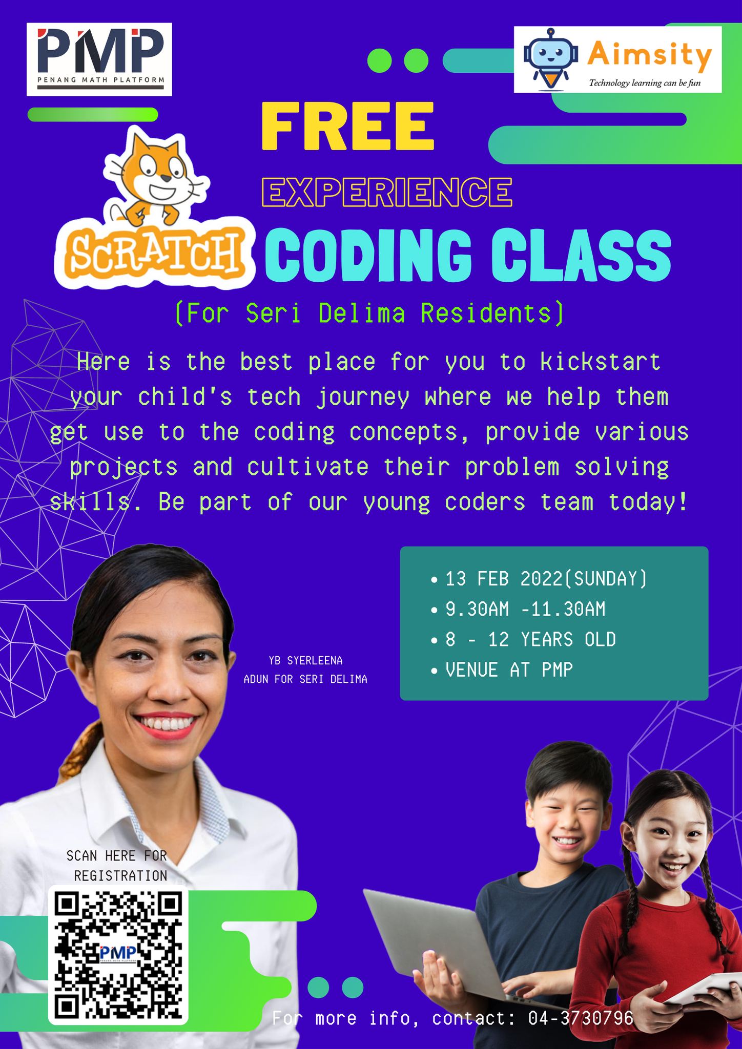 Free Scratch Coding Class for Seri Delima residents - Penang STEM