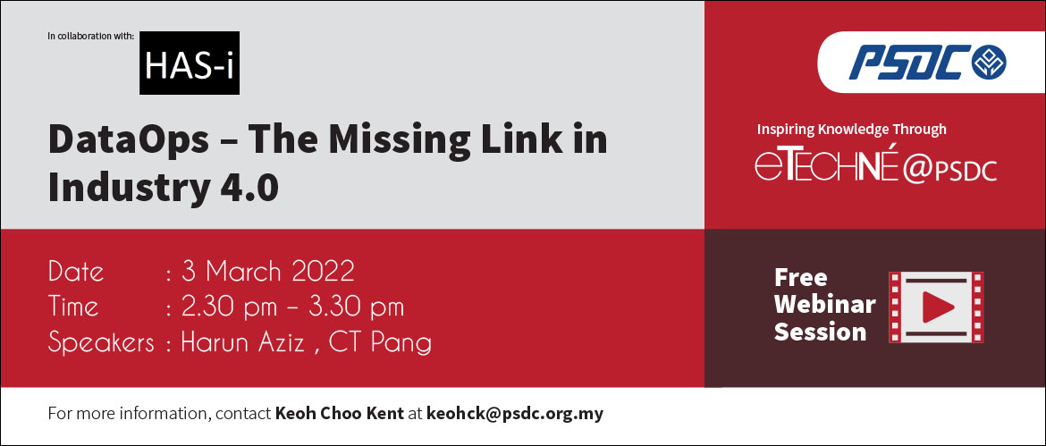 [Online Webinar] – eTechné@PSDC: DataOps – The Missing Link in IR4 ...