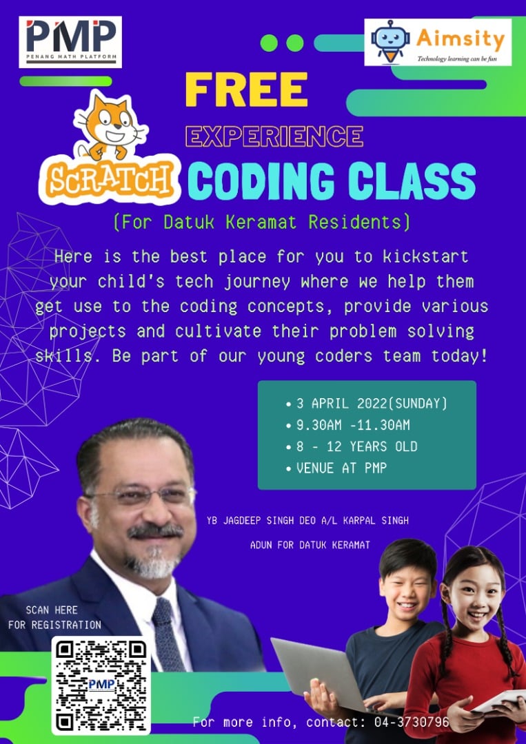 Free Experience Scratch Coding Class - Penang STEM