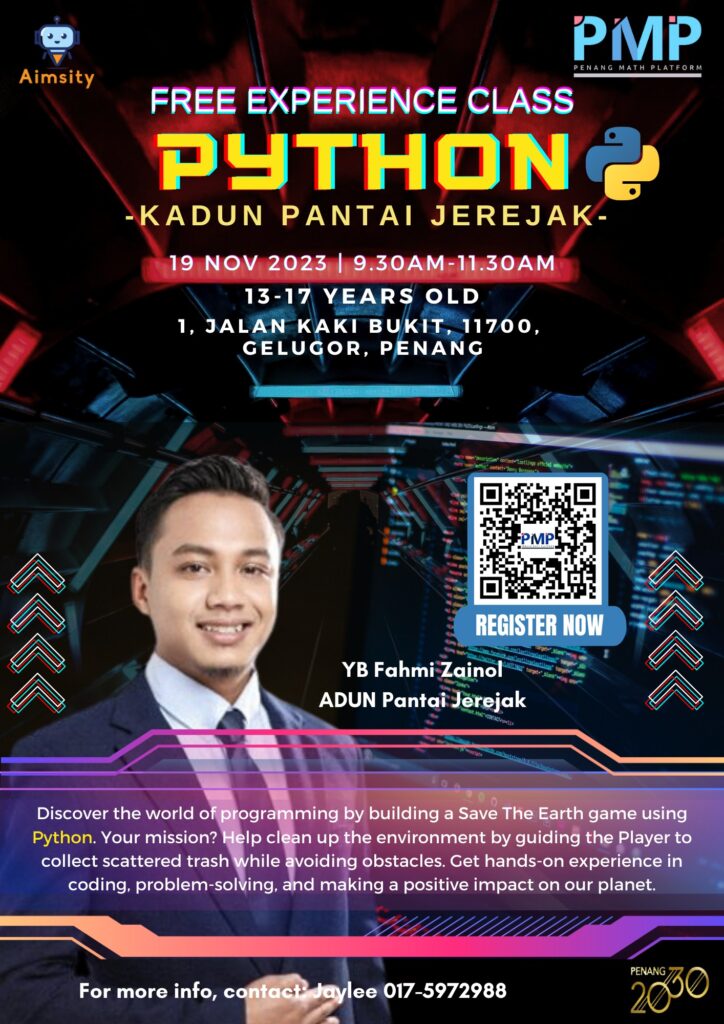 Free Experience Class (Python) – Kadun Pantai Jerjak - Penang STEM