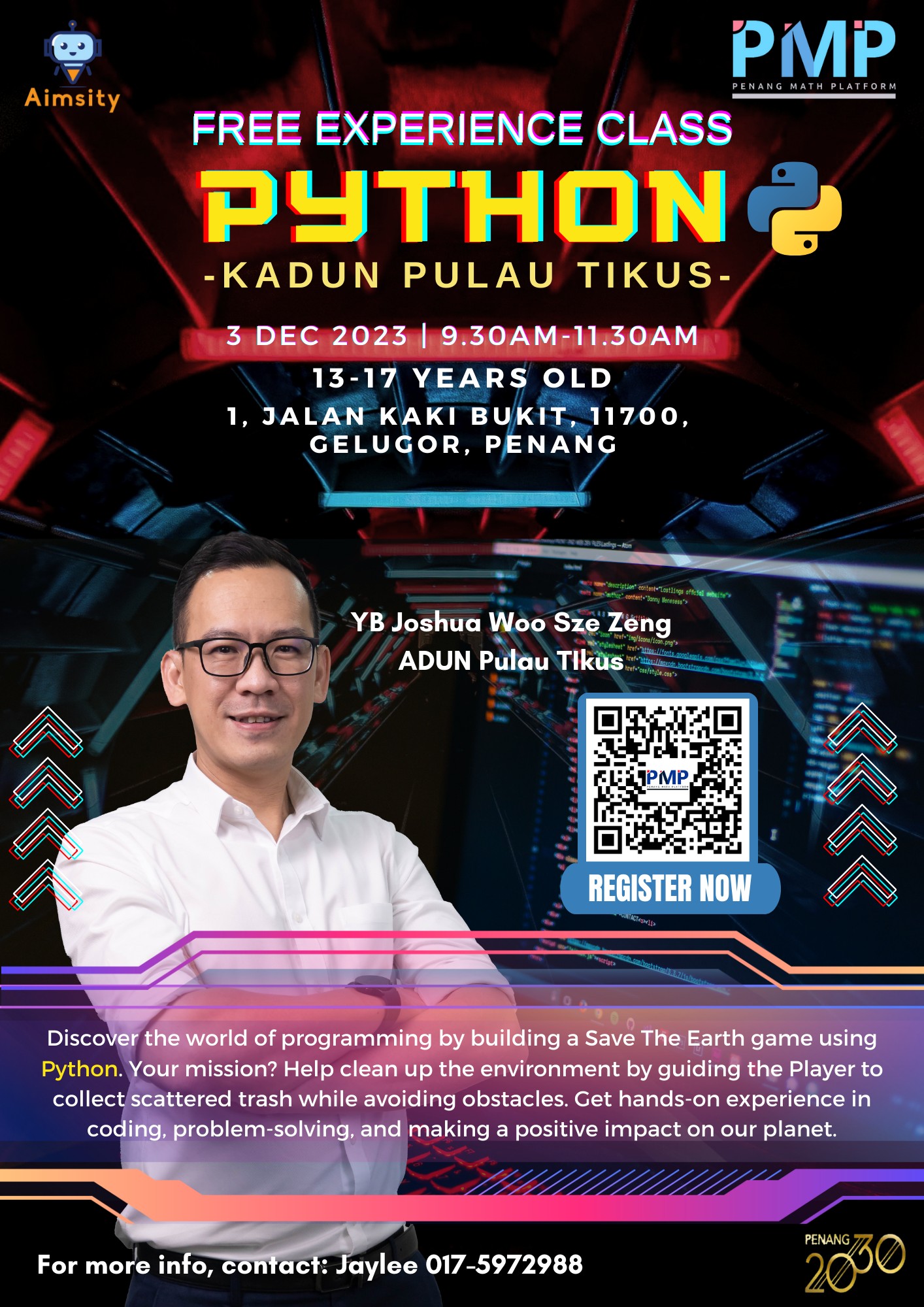 Free Experience Class (Python) – Kadun Pulau Tikus - Penang STEM